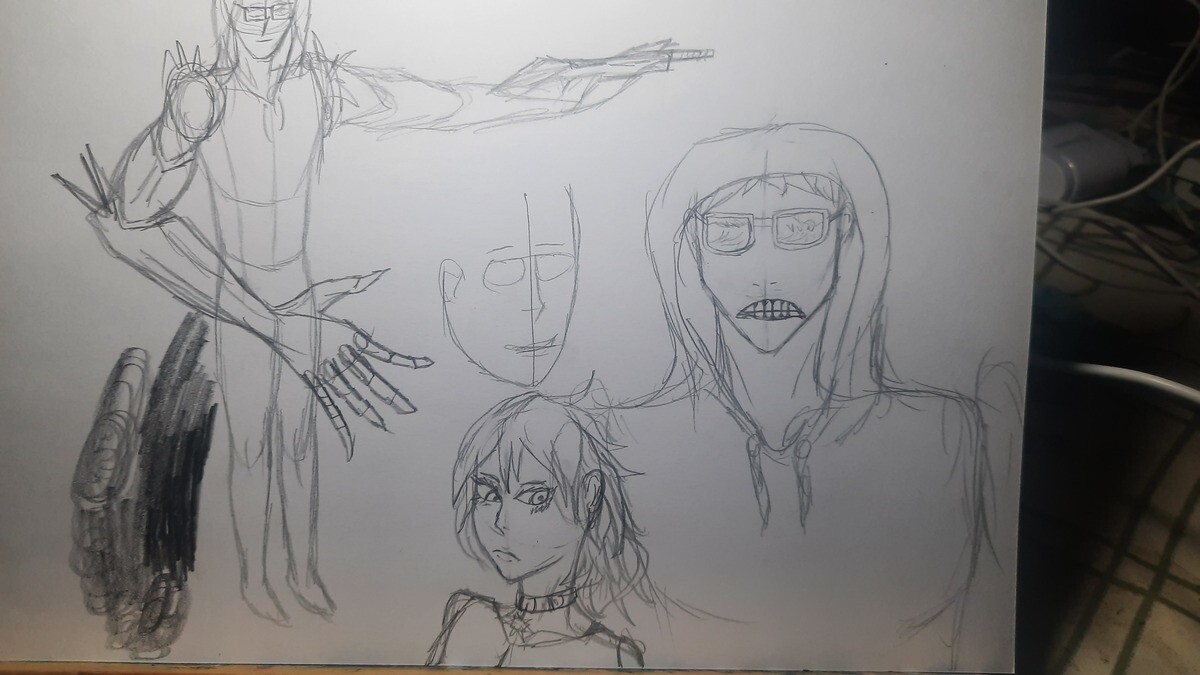 A doodle after failing to draw a face for 40 minutes